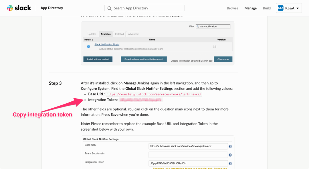 Creating a Slack Notifier using Jenkins Pipeline - Kunz, Leigh and ...