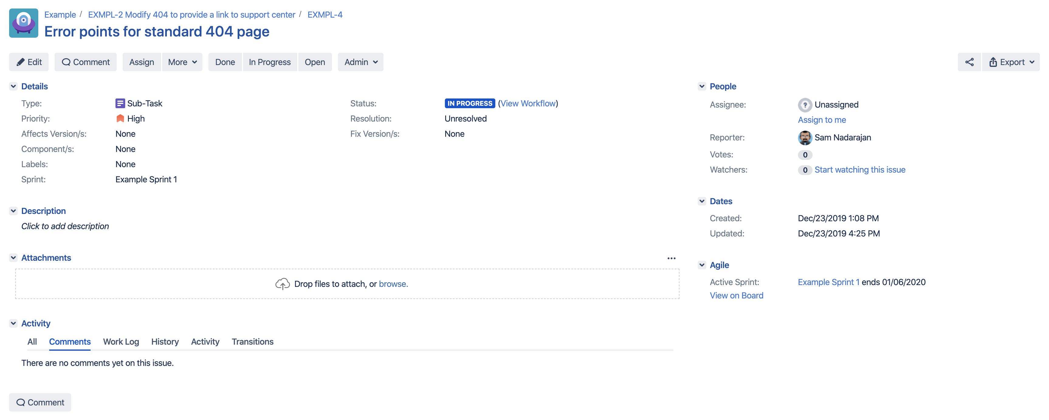 Issue Template Jira